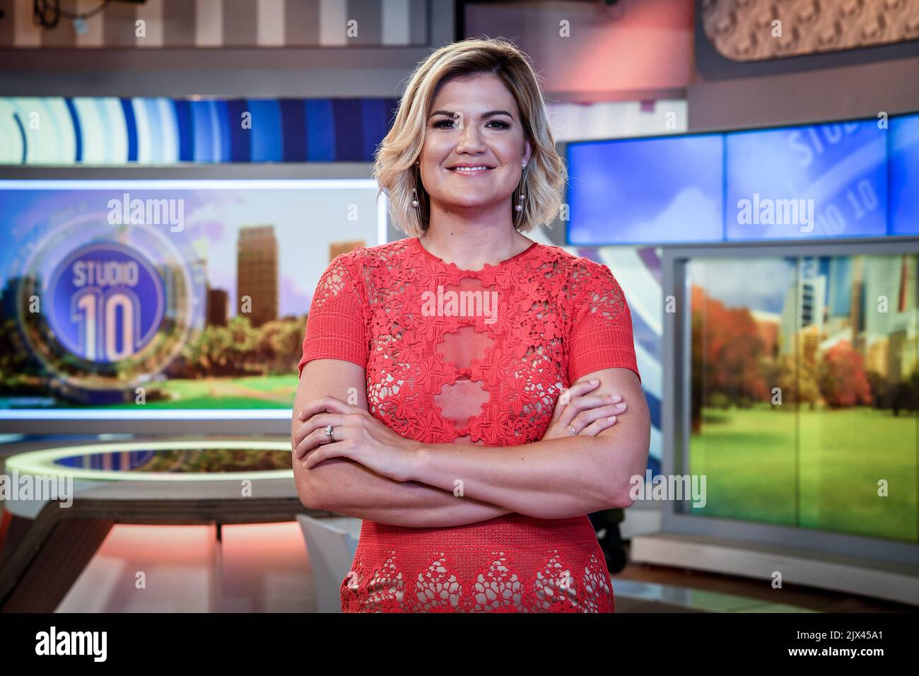 Sarah Harris, co-host of Network Ten's morning program Studio Ten ...