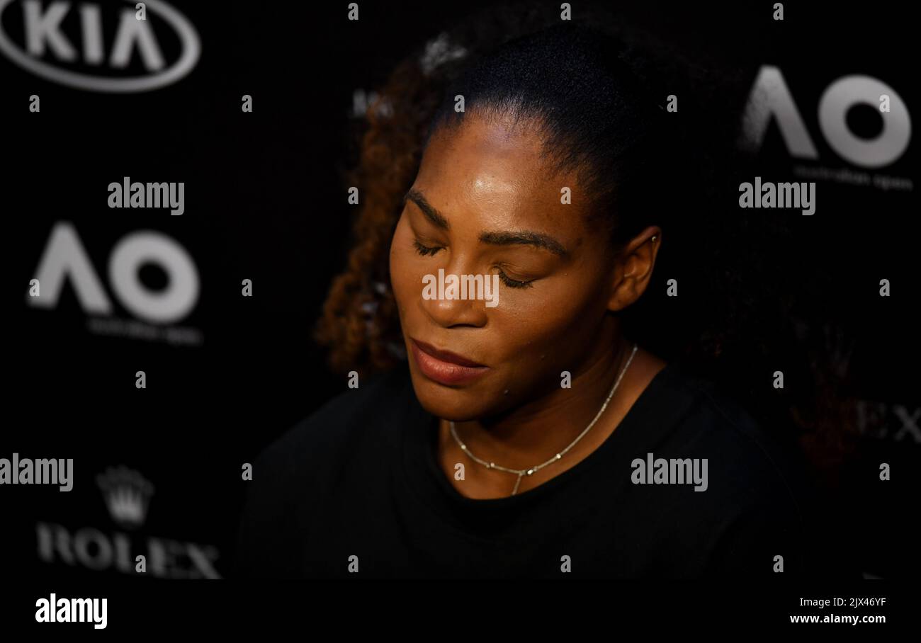 Serena Williams of the USA during a press conference at the Australian ...