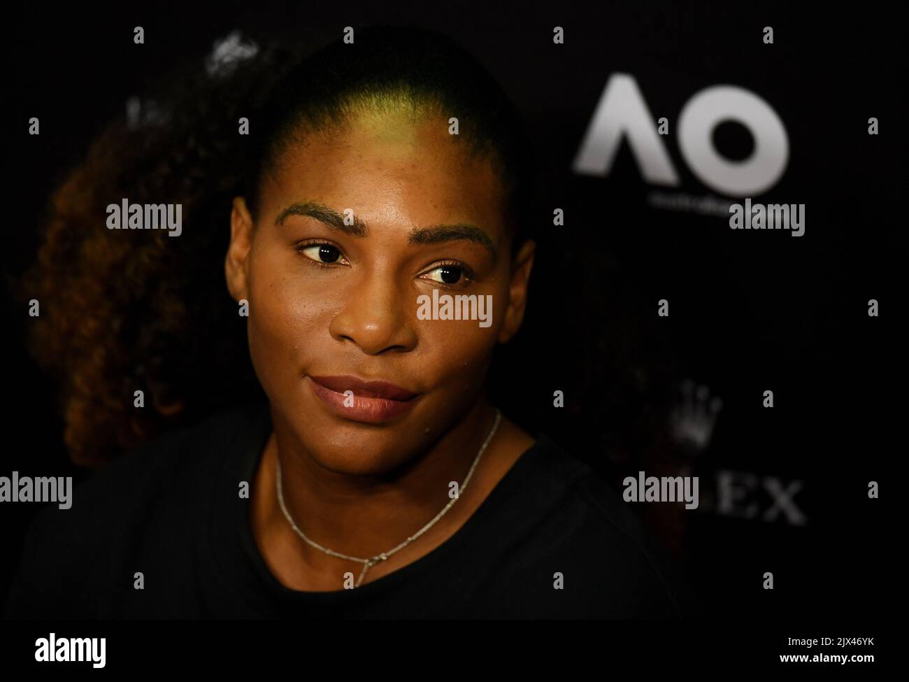 Serena Williams of the USA during a press conference at the Australian ...