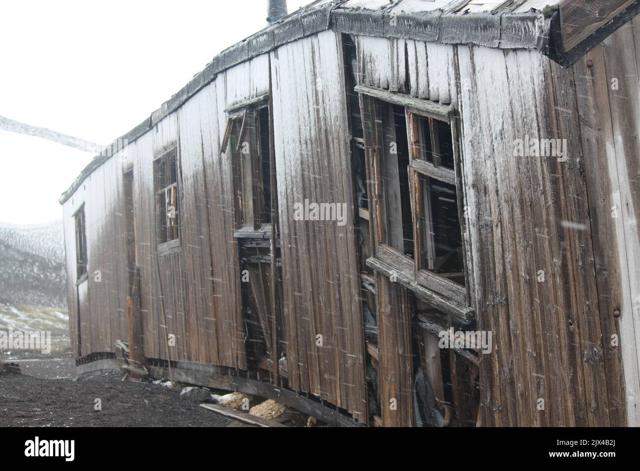 Buildings of an early 20th century whaling station at Deception Island ...