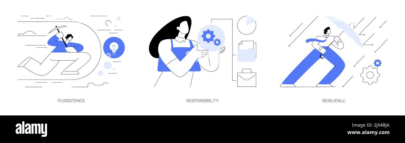 Mental strength abstract concept vector illustrations Stock Vector ...