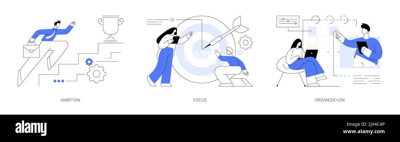 Setting big goal abstract concept vector illustrations Stock Vector ...