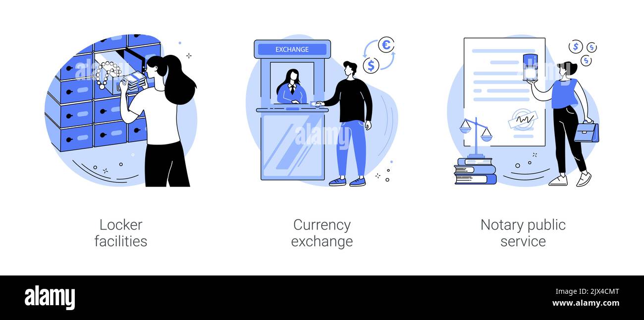 Bank services isolated cartoon vector illustrations se Stock Vector ...