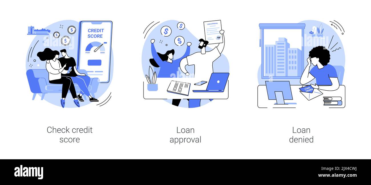 Bank loan service isolated cartoon vector illustrations se Stock Vector ...