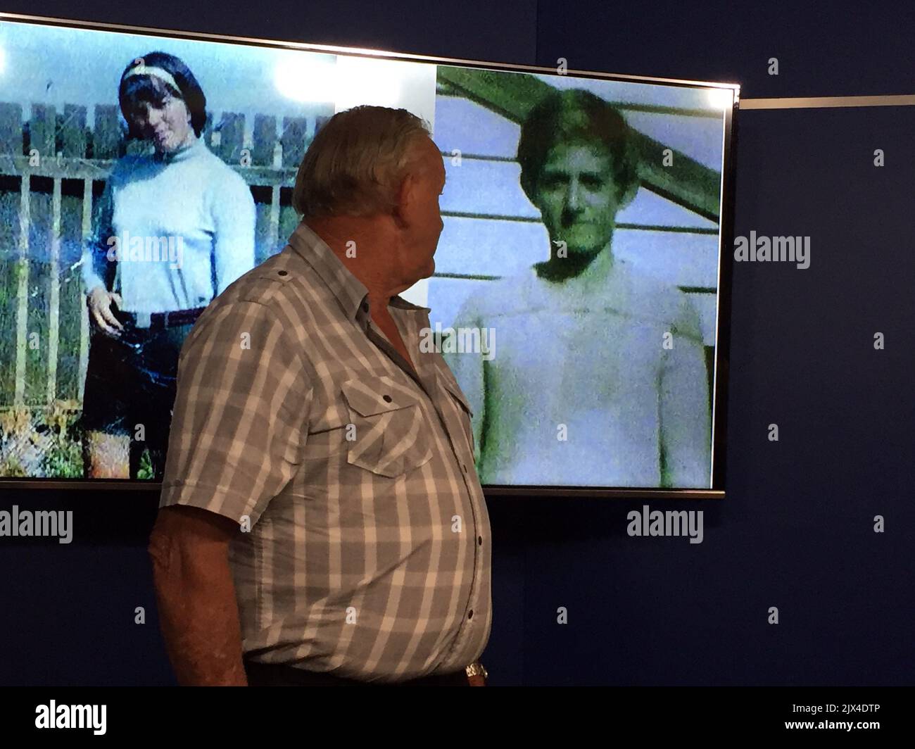 Kevin Whyte looks back at a photo of his younger brother Allan who went ...