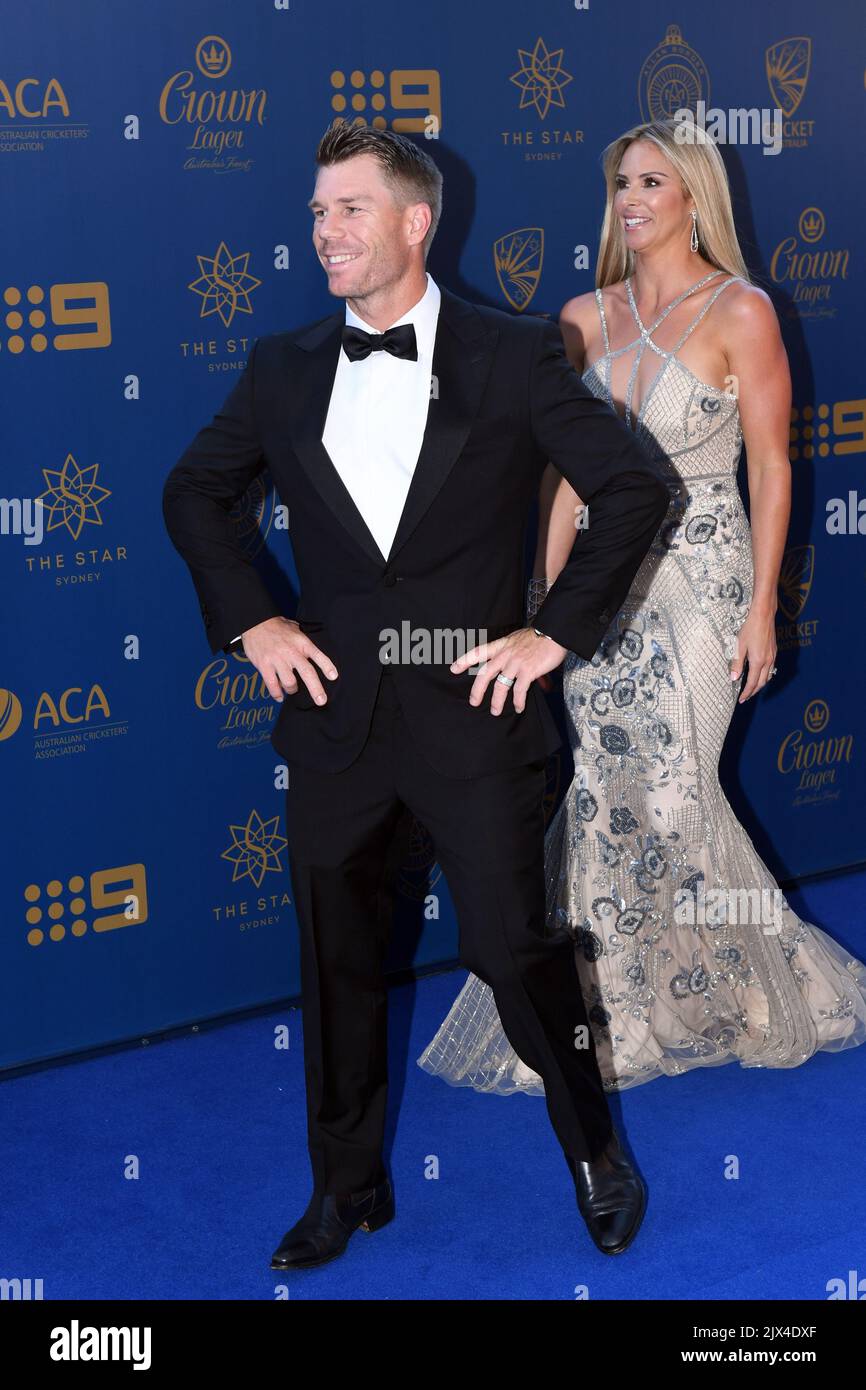 Australian cricket player David Warner and wife Candice pose for a ...