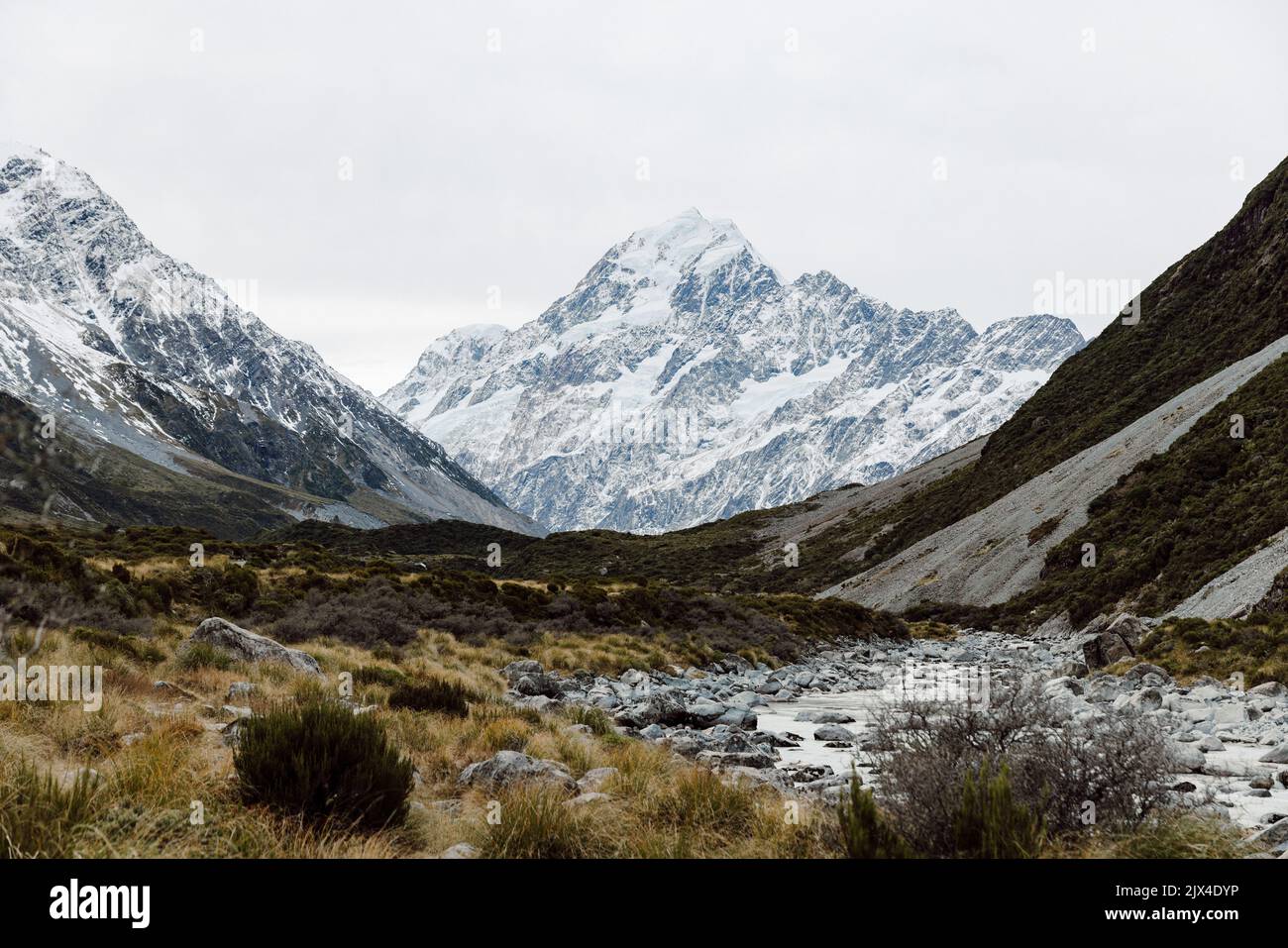 The iconic half day Hooker Valley Track hike at Mt Cook in New Zealand ...