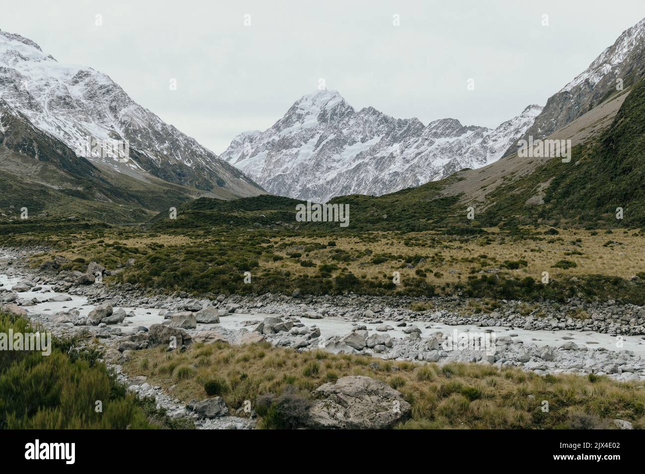 The iconic half day Hooker Valley Track hike at Mt Cook in New Zealand ...