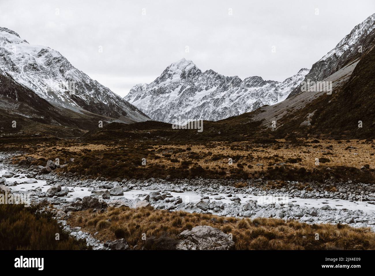 The iconic half day Hooker Valley Track hike at Mt Cook in New Zealand ...