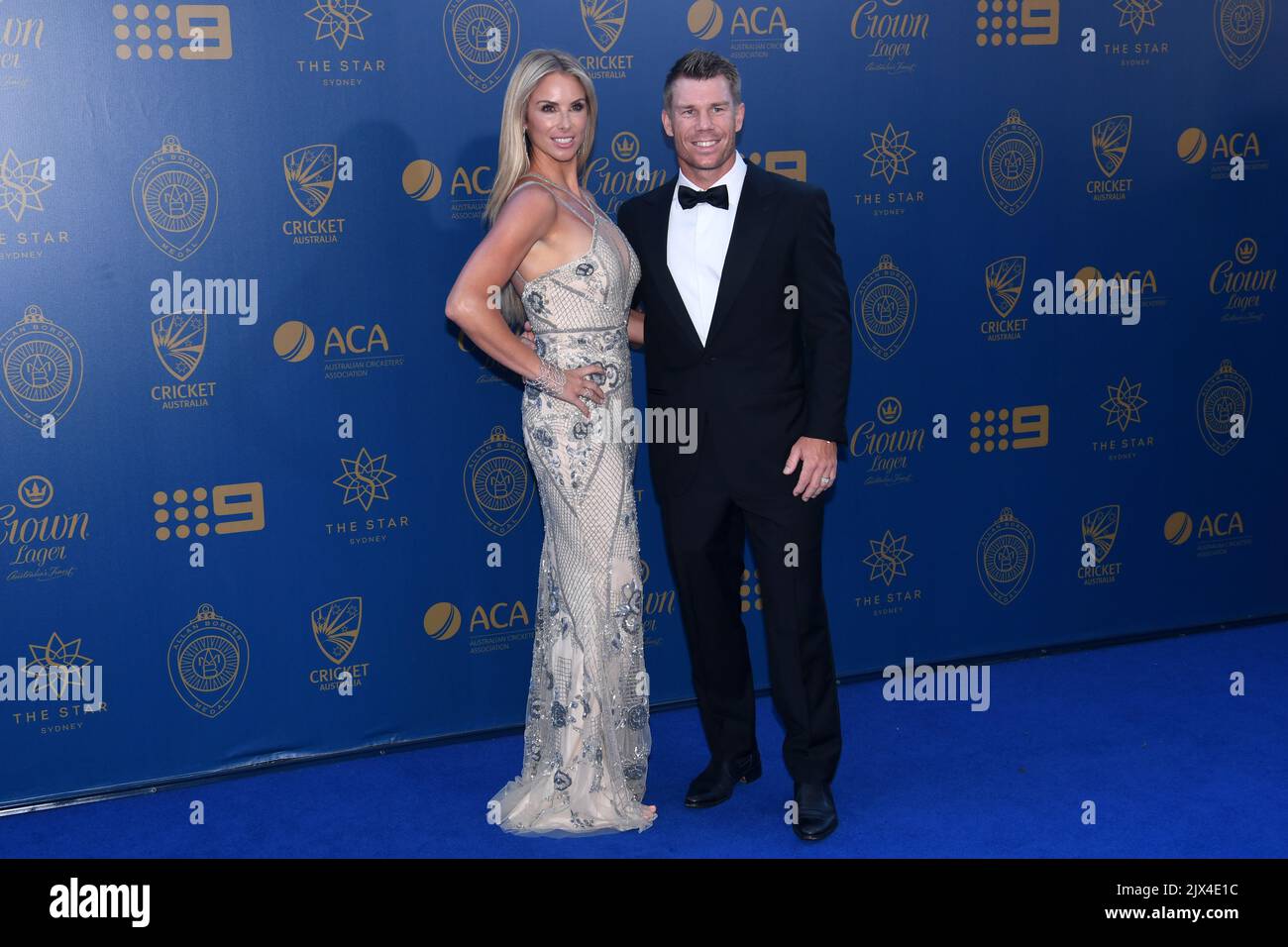 Australian cricket player David Warner and wife Candice pose for a ...