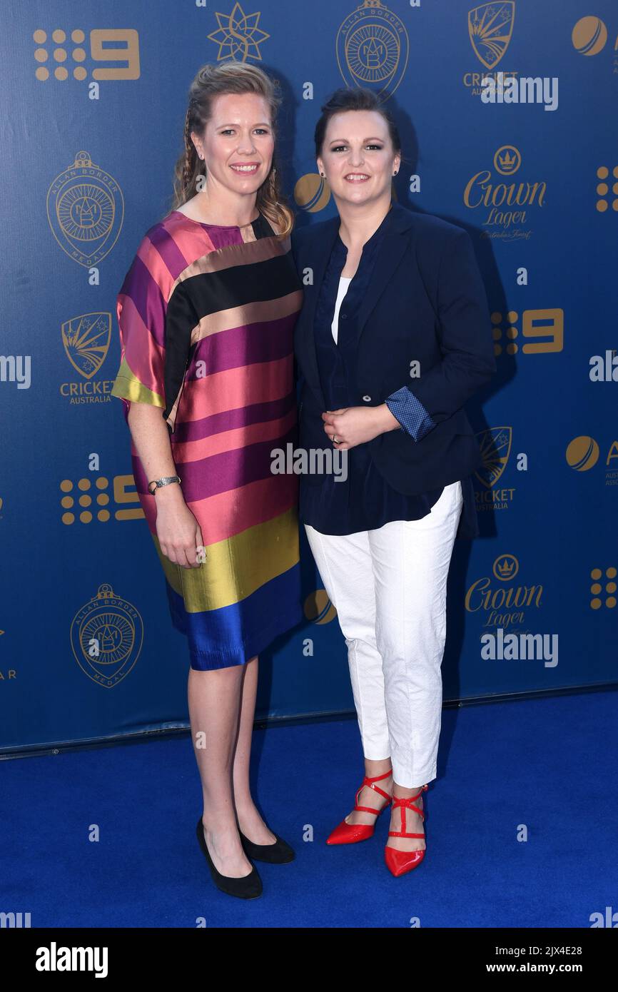 Australian cricket player Alex Blackwell (left) and her partner Lynsey ...