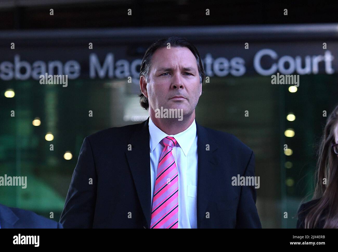 Gold Coast police officer Chris Hurley leaves the magistrates court in ...