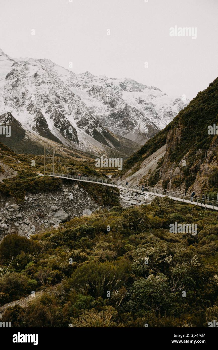 The iconic half day Hooker Valley Track hike at Mt Cook in New Zealand ...