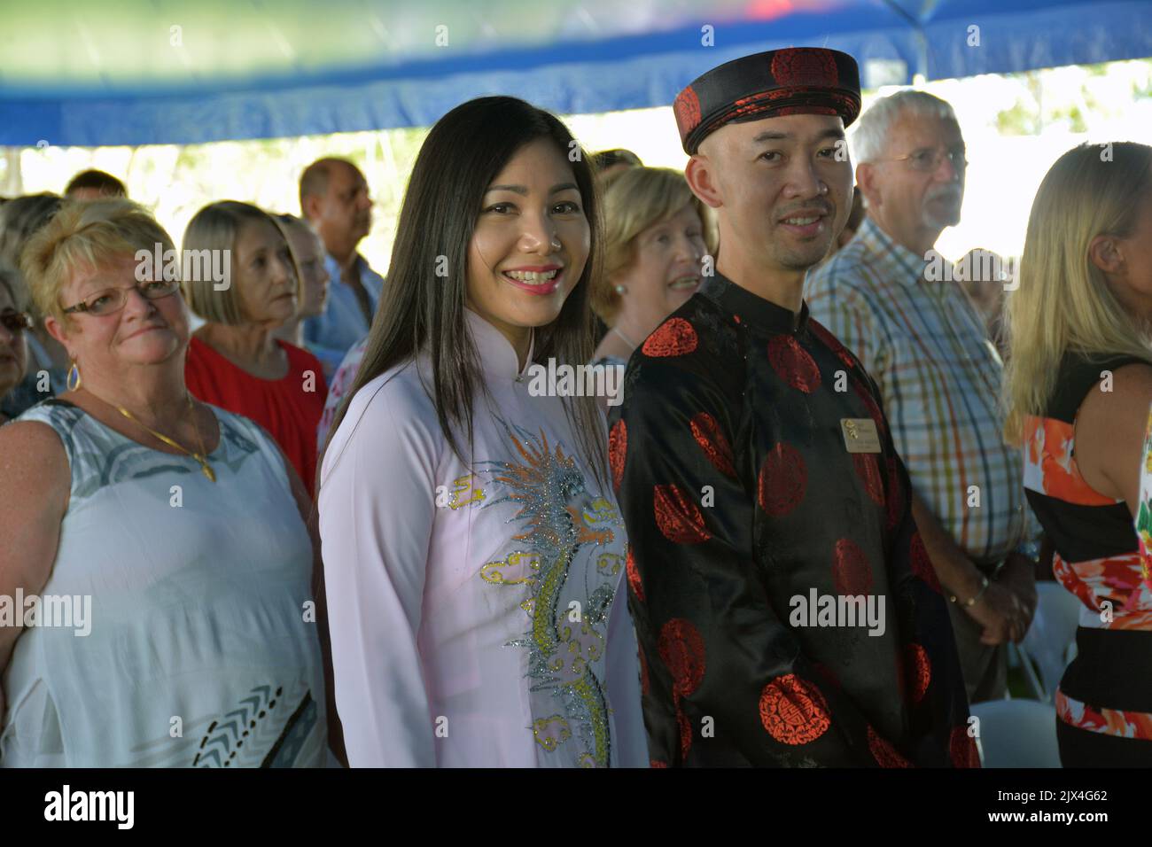 City of Wanneroo councillor Hugh Nguyen (right) is seen during an ...