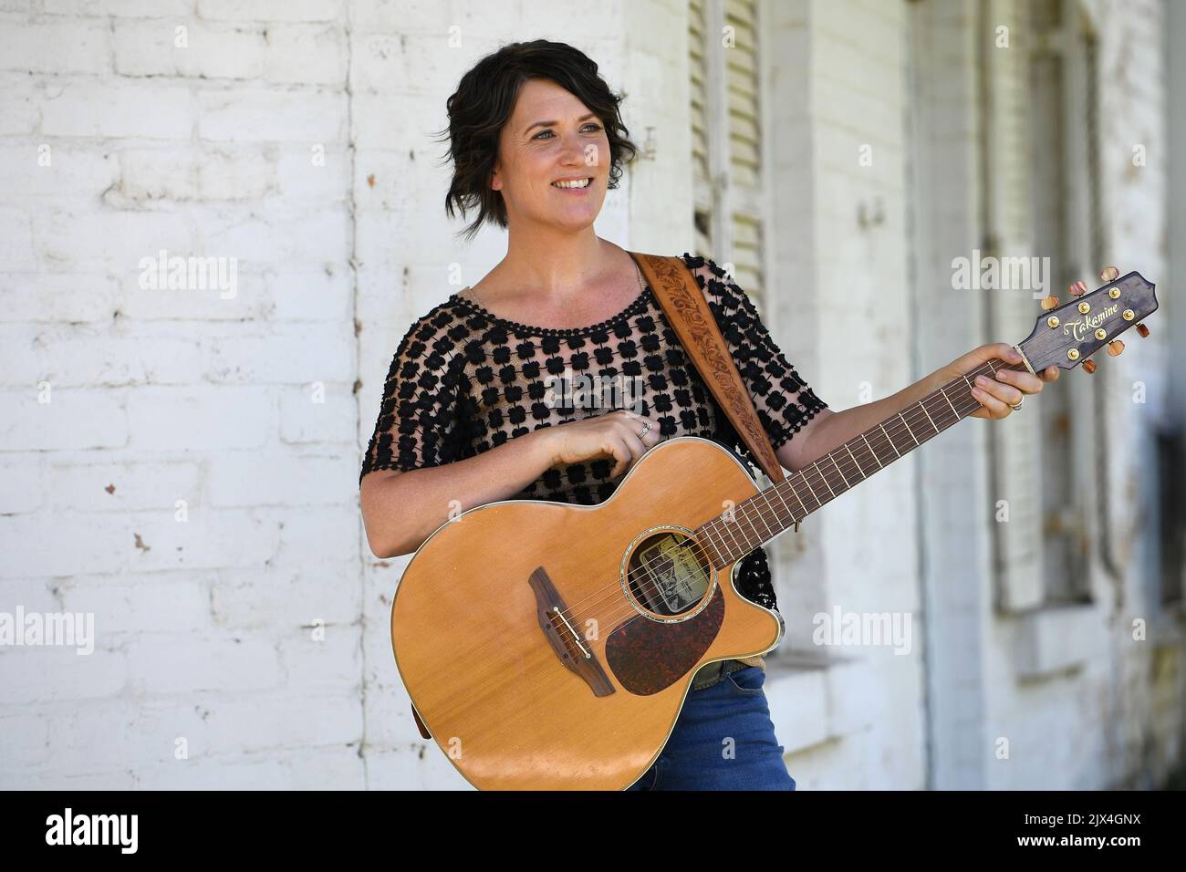 Australian singer songwriter Sara Storer poses for a photograph during ...