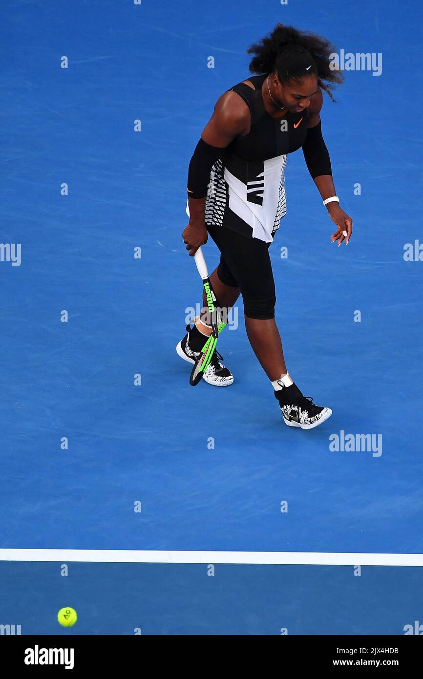 Serena Williams of the United States in action during the Womens ...