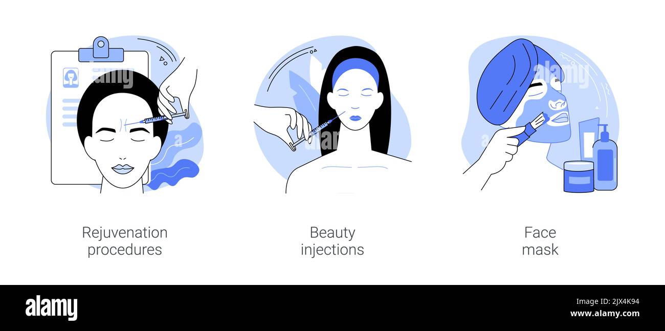 Woman face peel chemical Stock Vector Images - Alamy