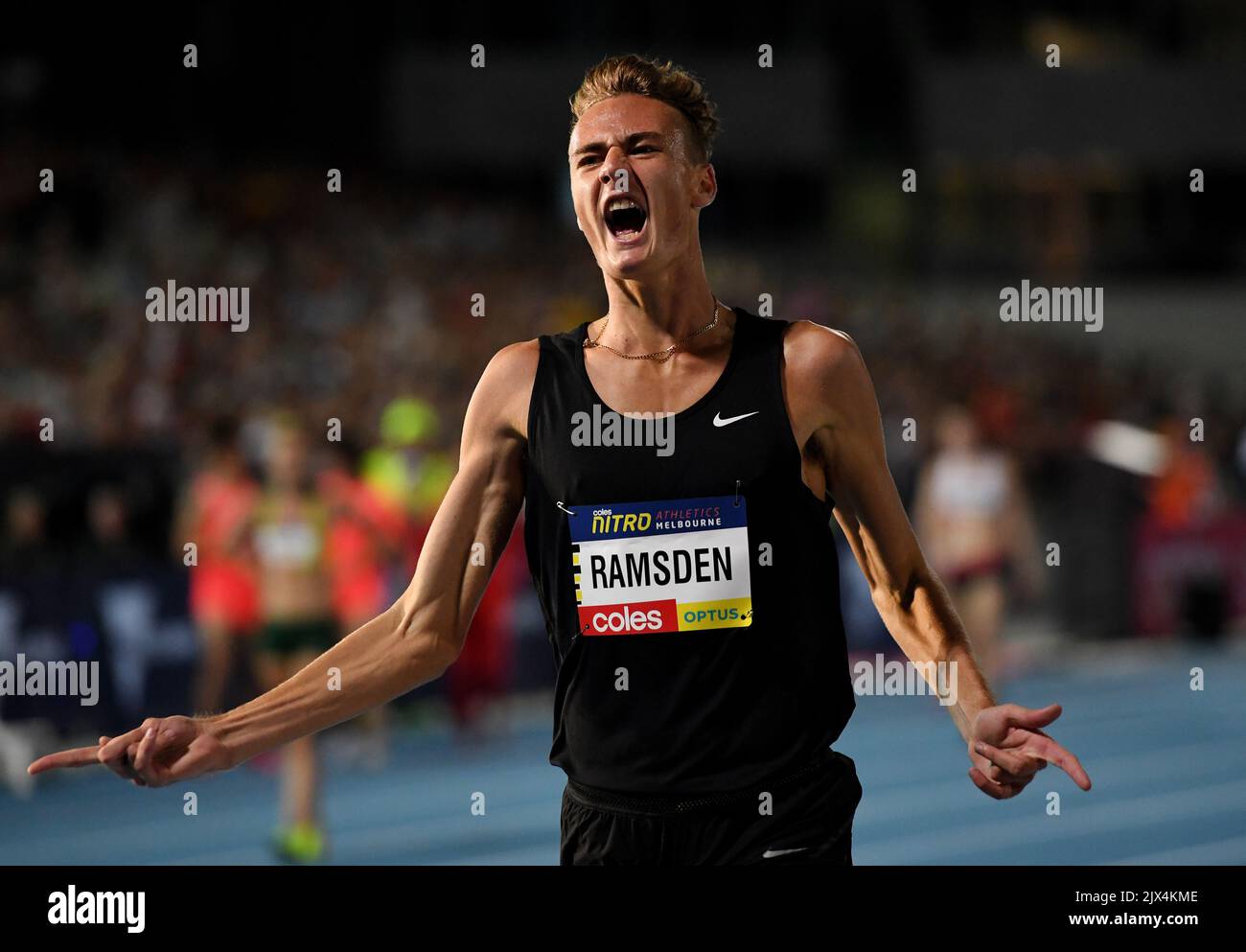 Australian middle distance runner Matthew Ramsden of the Bolt All-Stars ...