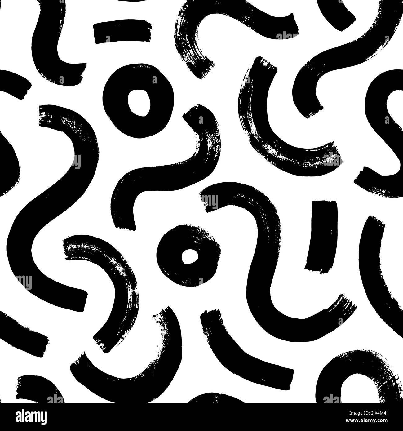 Hand drawn meandering lines pattern with circles Stock Vector Image ...