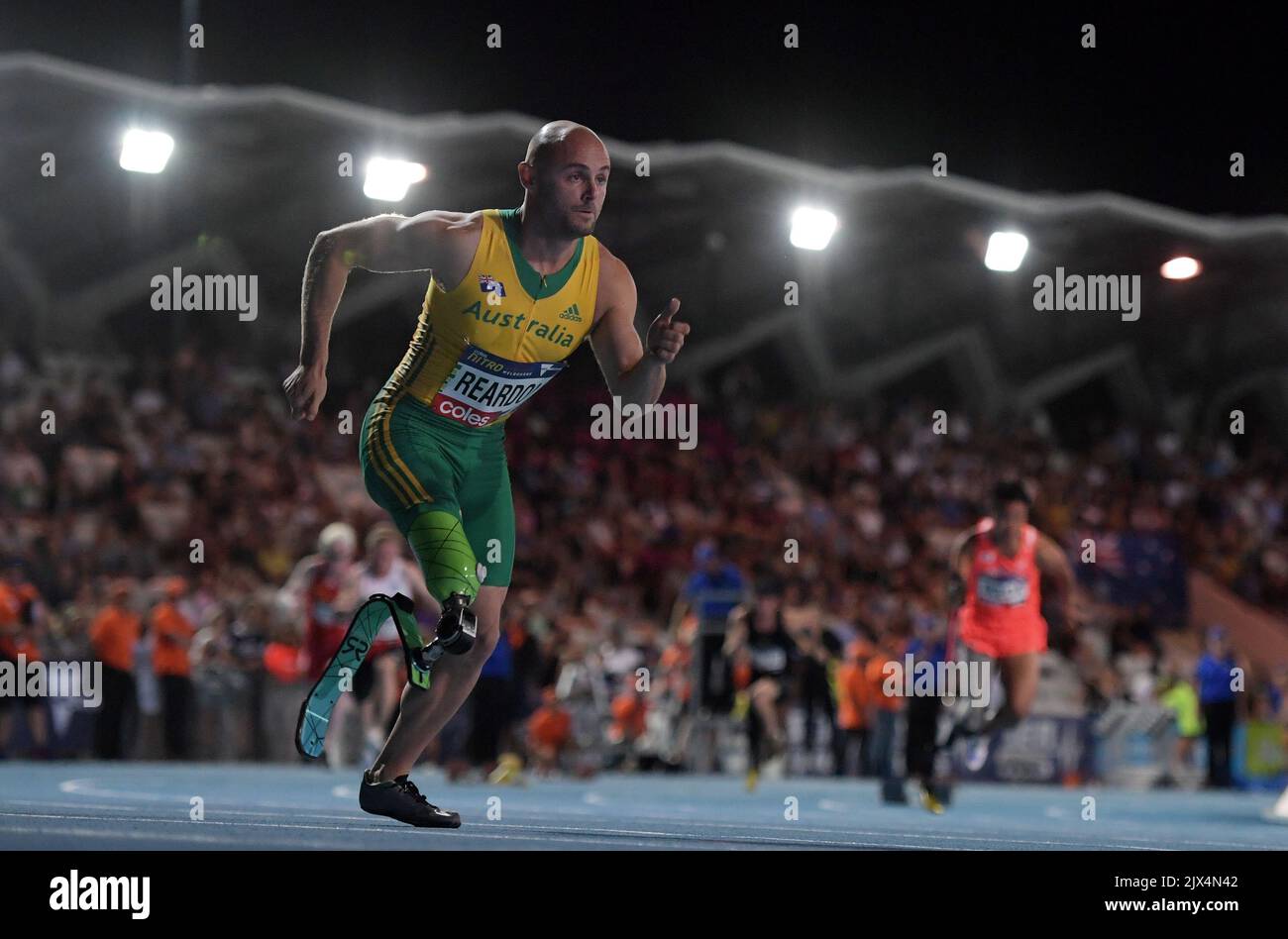 Australian athlete Scott Reardon in the Men 200 Metre Ambulatory at the ...