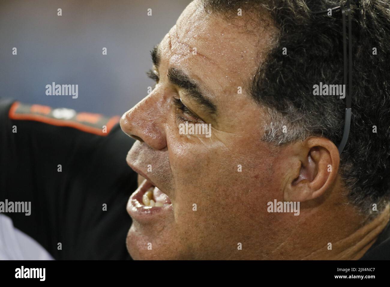 Indigenous All Stars coach Mal Meaning shoats instructions from the ...