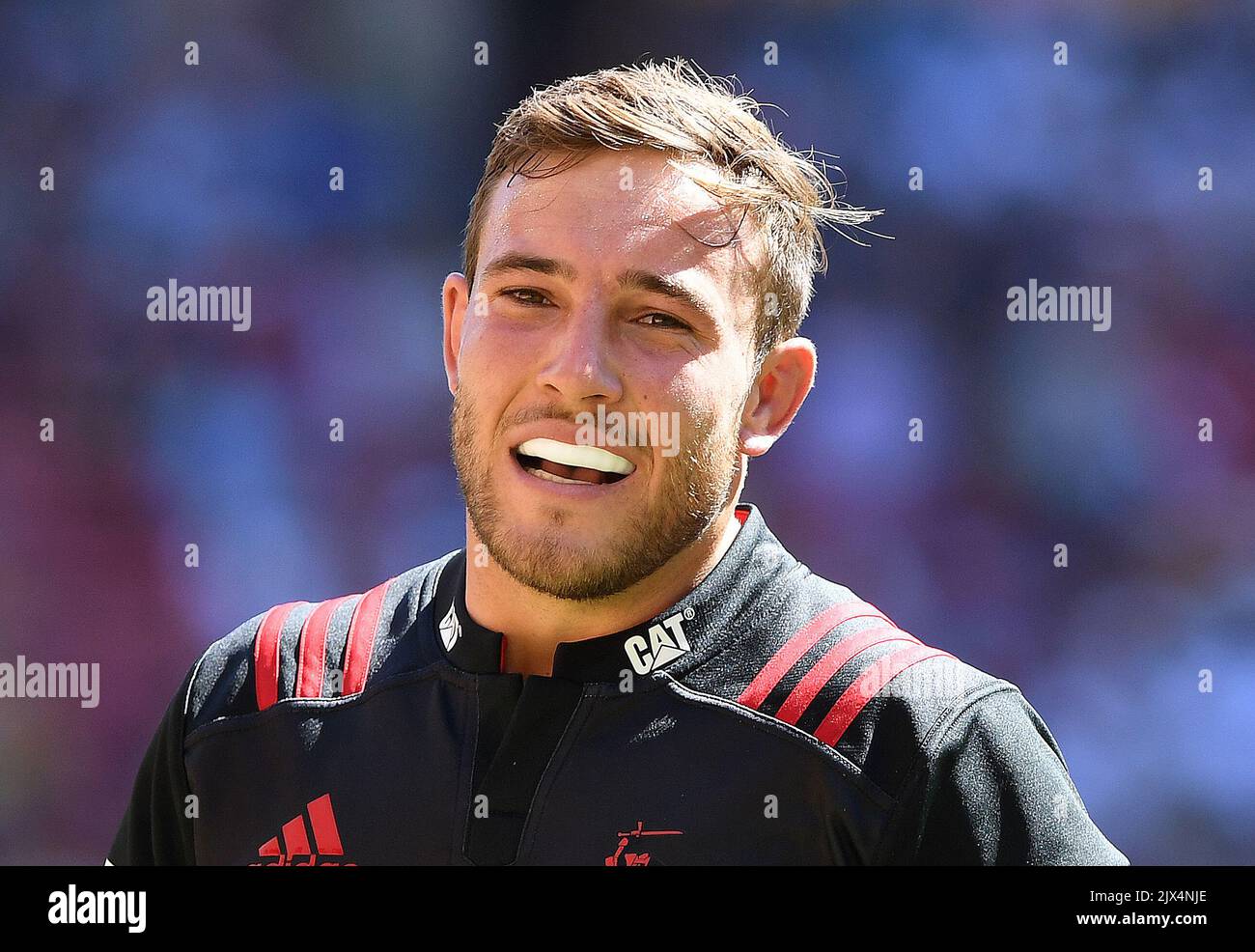 Crusaders player Mitchell Hunt looks on during the pool match between ...
