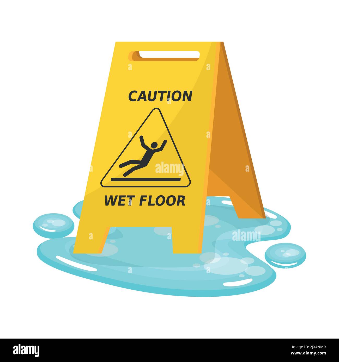 Wet floor warning and caution sign to avoid falls and accidents ... Wet floor warning and caution sign to avoid falls and accidents ...