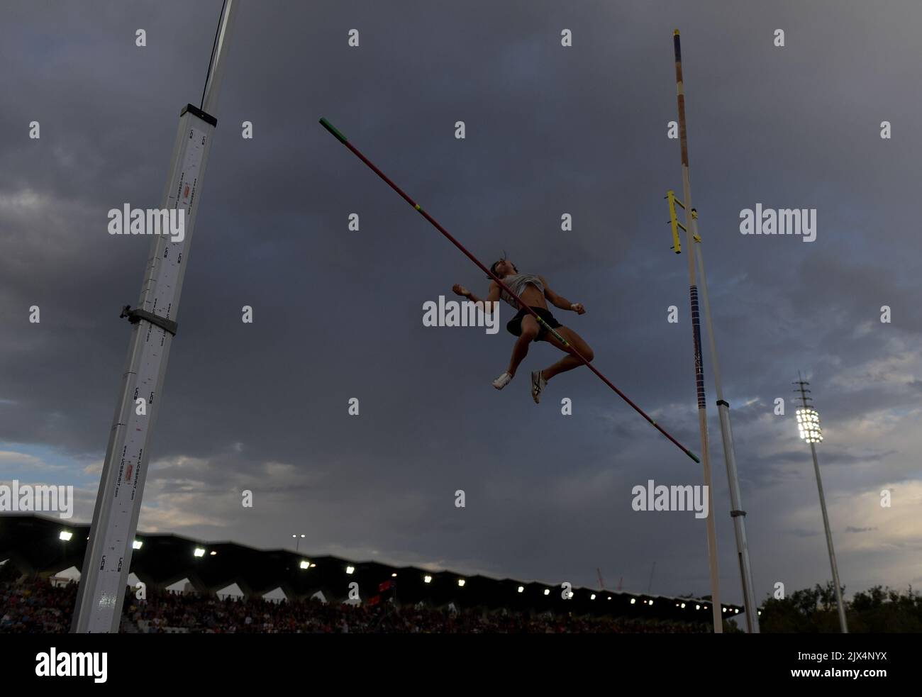 New Zealand athlete Nick Southgate in the Men Pole Vault during the ...