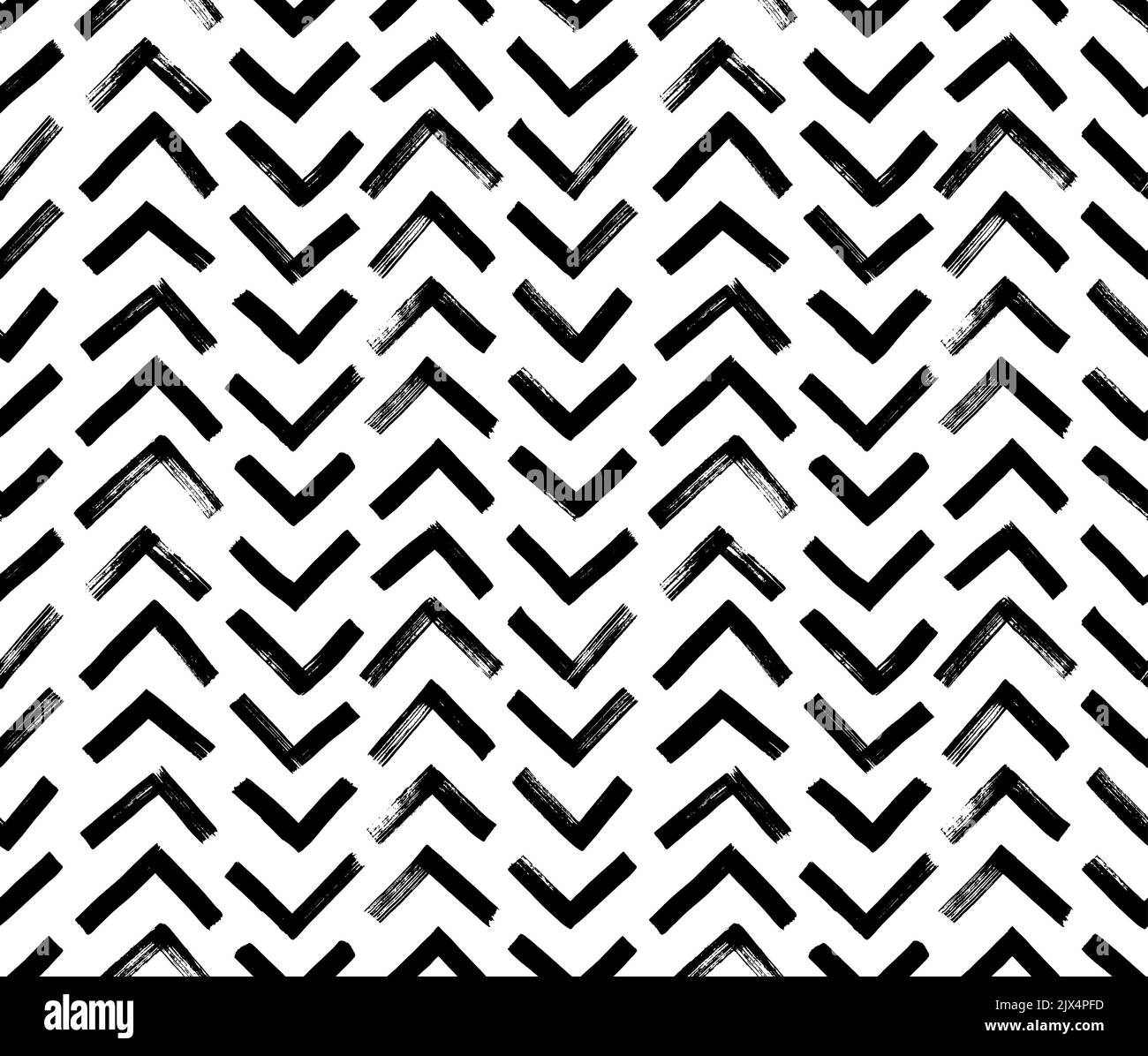 Hand drawn chevron pattern with black strokes Stock Vector Image & Art ...