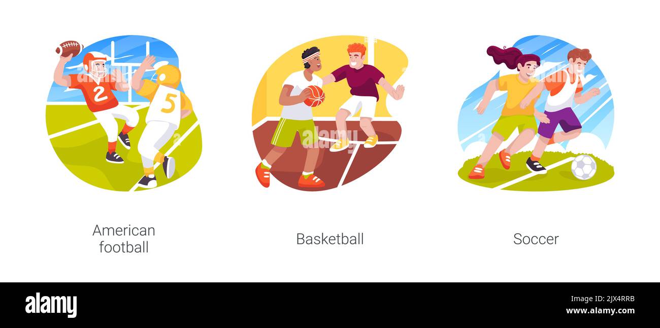 Physical education in high school isolated cartoon vector illustration ...