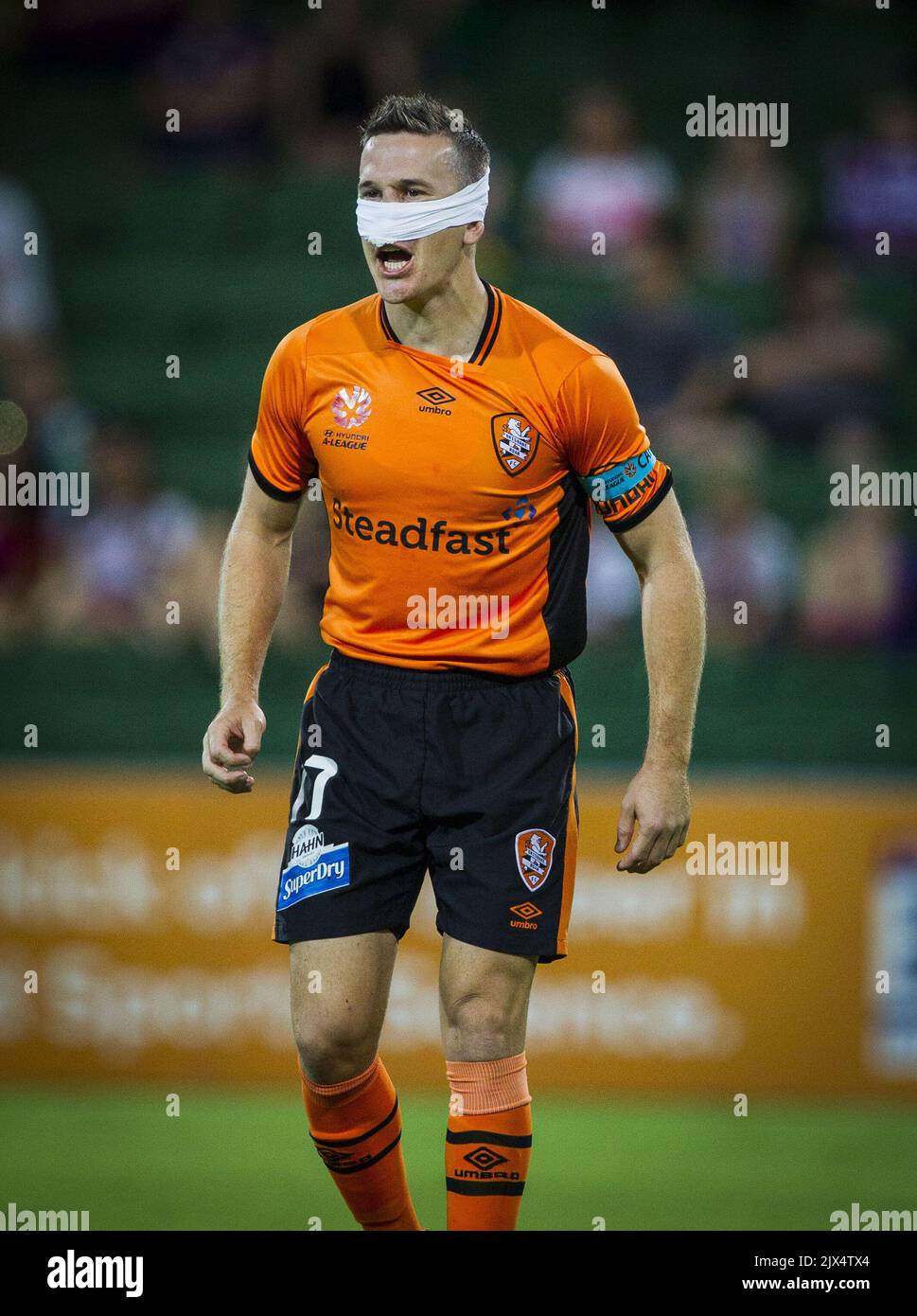 Matt McKay of the Brisbane Roar during the A-League match between the ...