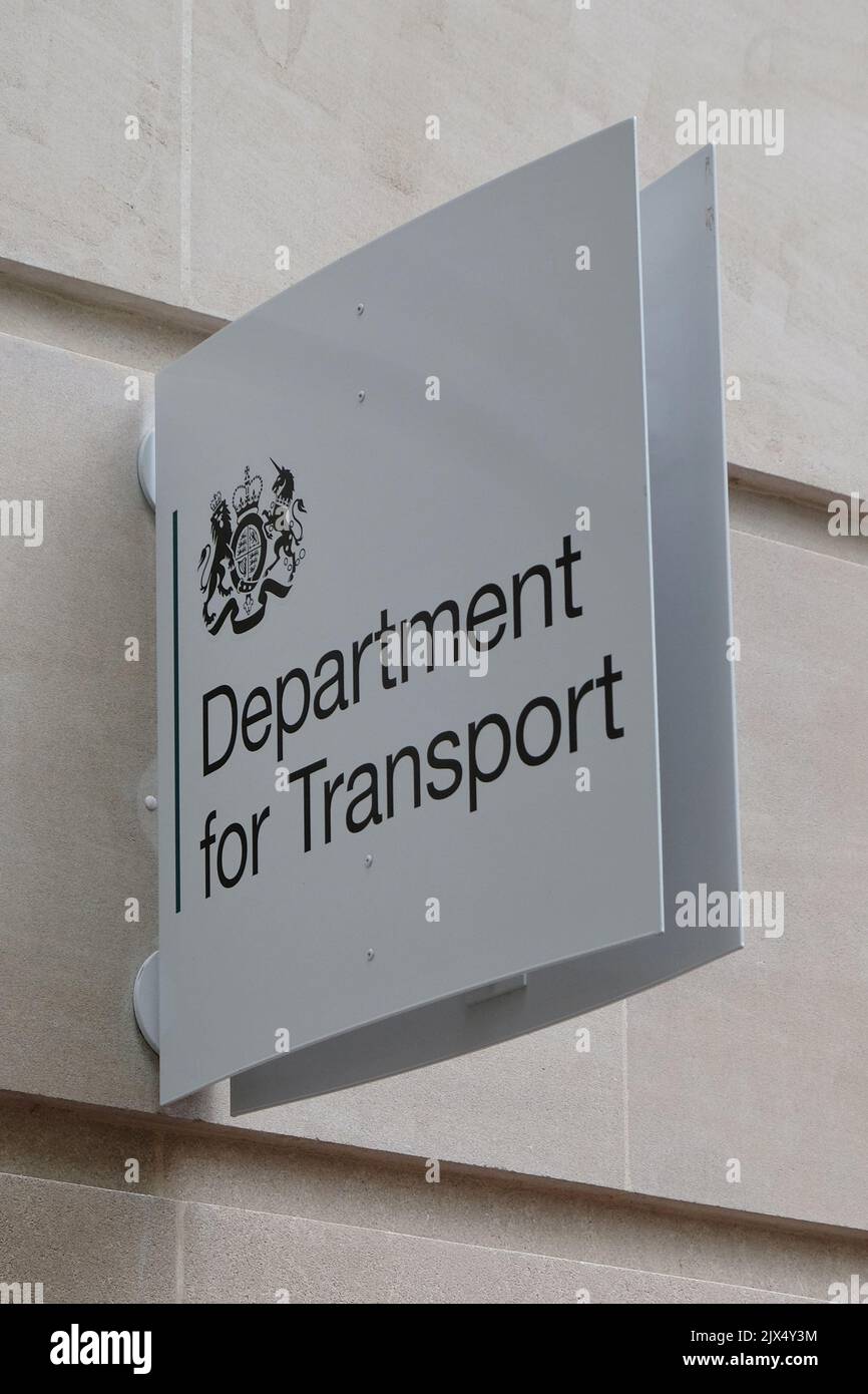 London, UK. 6th September, 2022. The sign outside the Department of ...