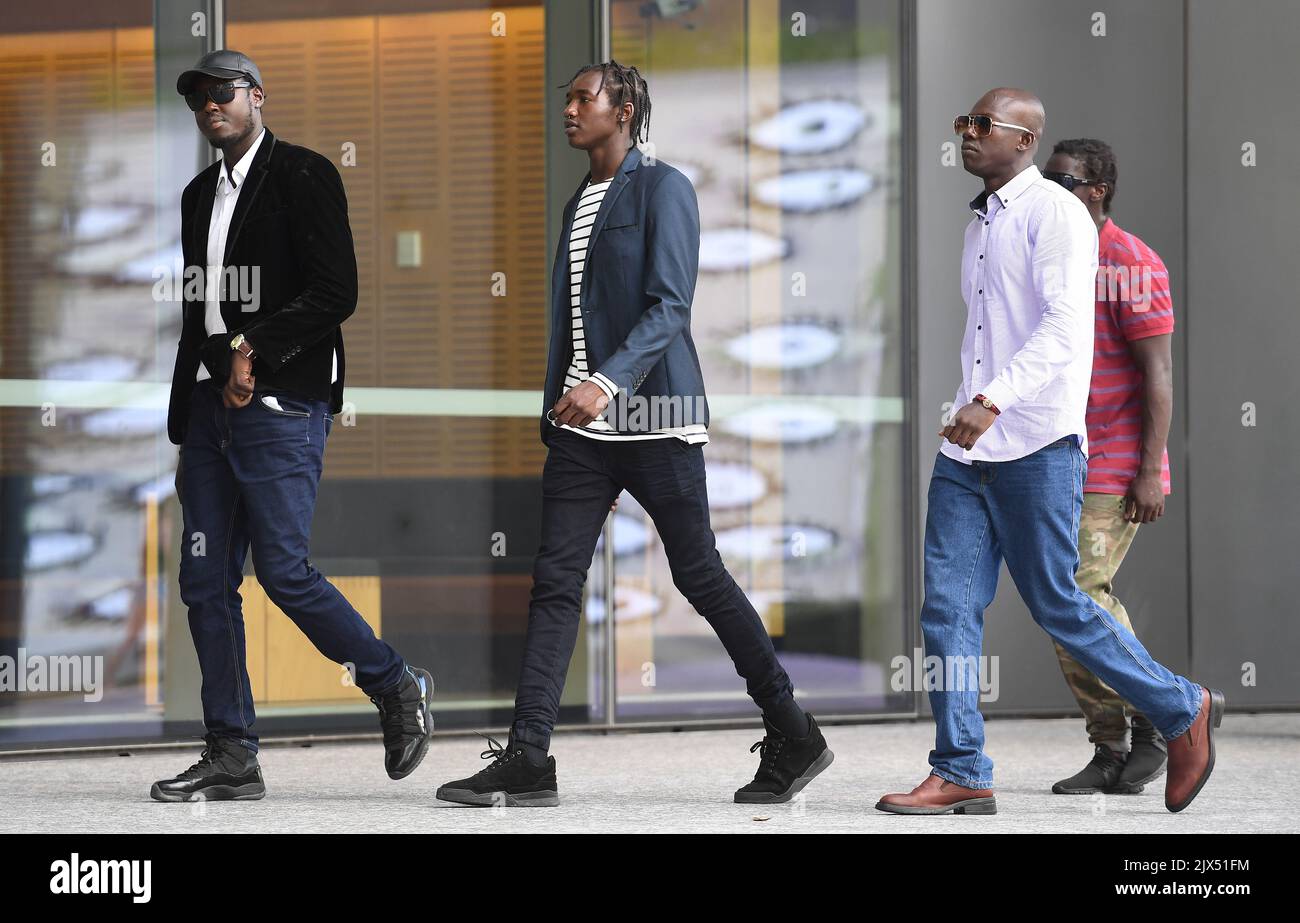 Aquaintances of Ariik Mayot arrive at the Supreme Court in Brisbane ...