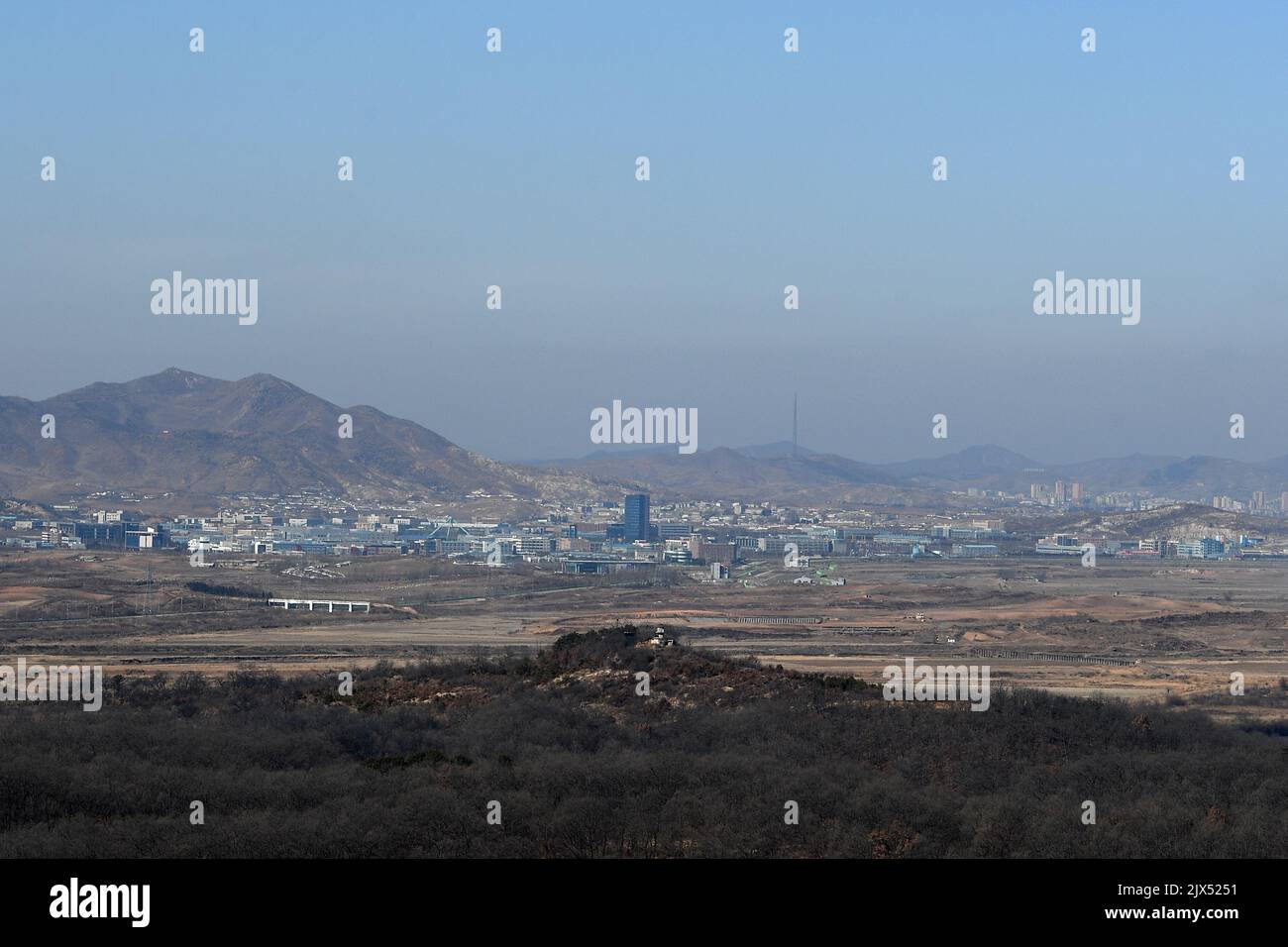 General view of the Kaesong Industrial Complex and town of Kaesong in ...
