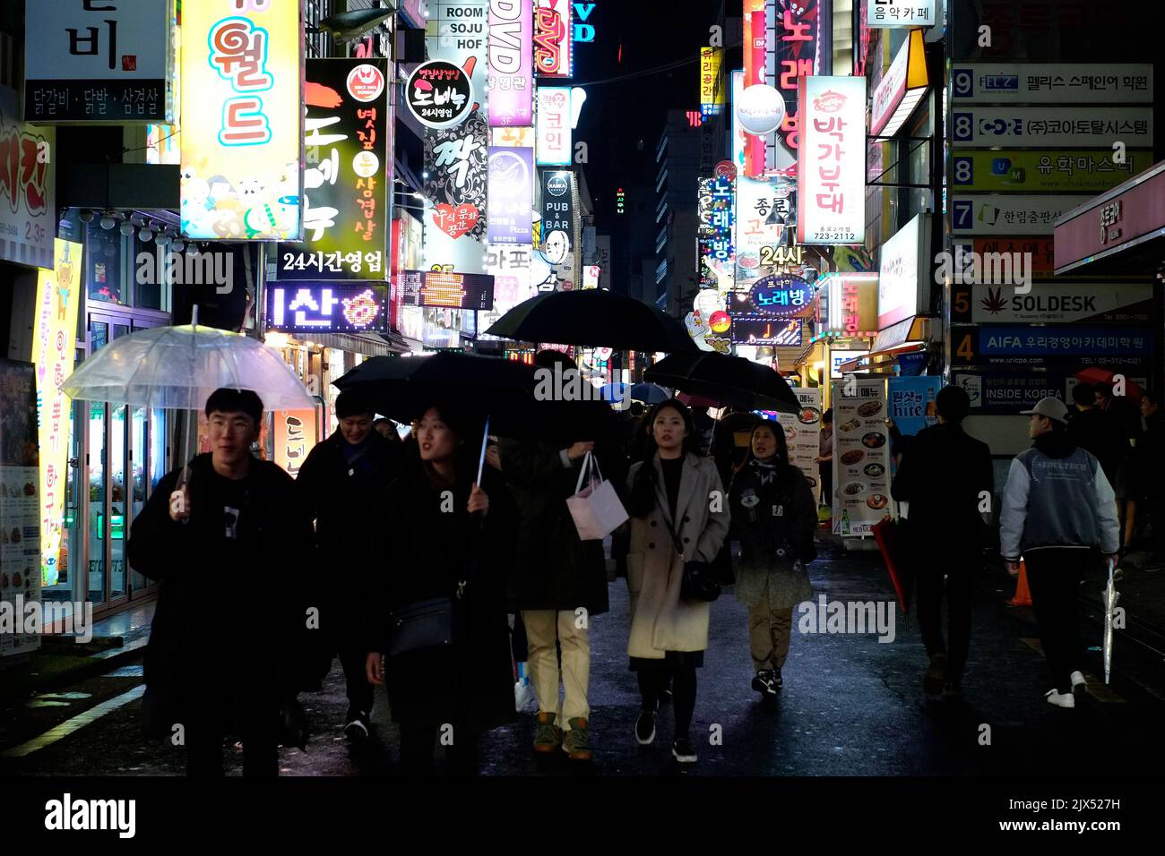 General view of daily life in central Seoul, South Korea, Sunday, Feb ...