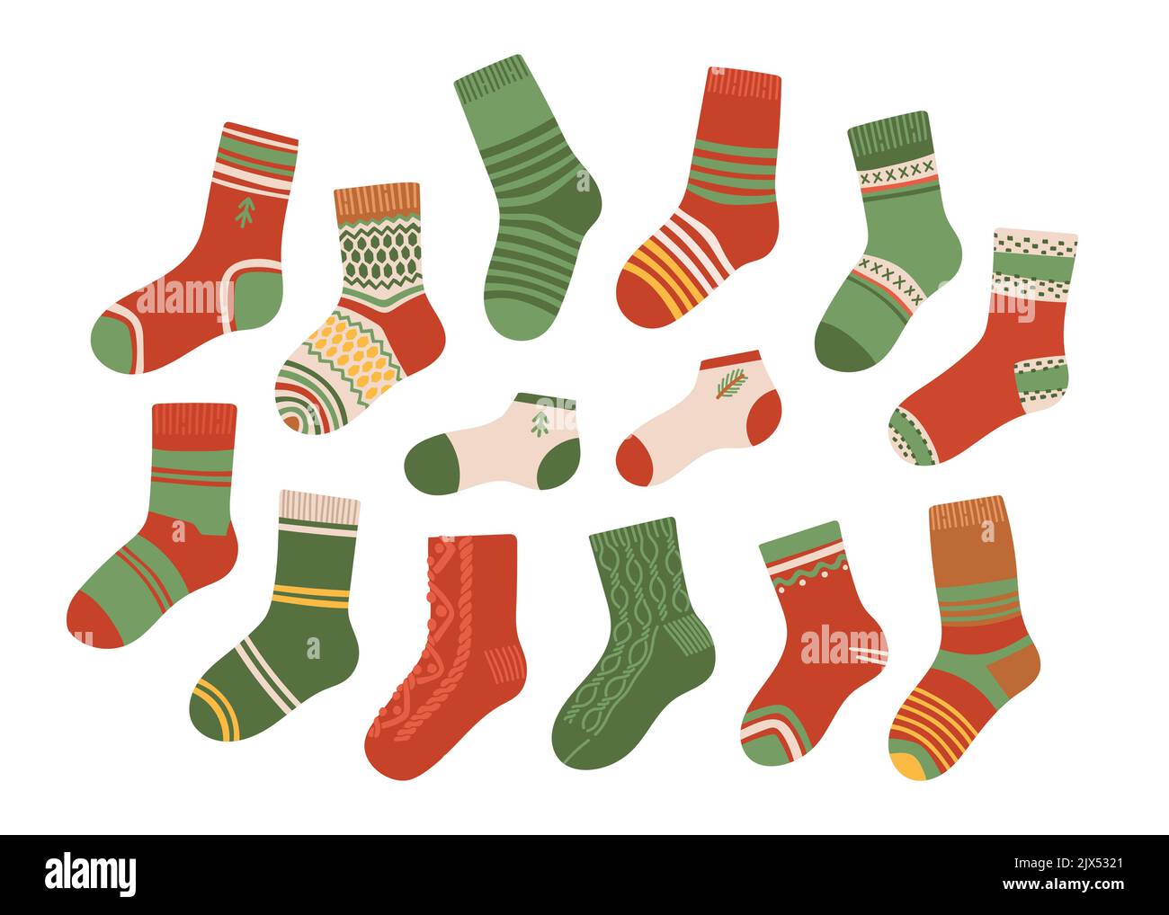 Happy winter flat set Cut Out Stock Images & Pictures - Alamy