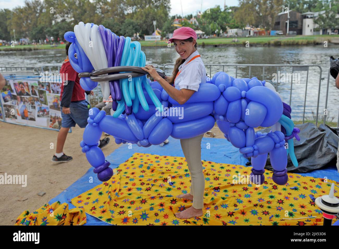 Competitors put finishing touches to their craft in readiness for the ...