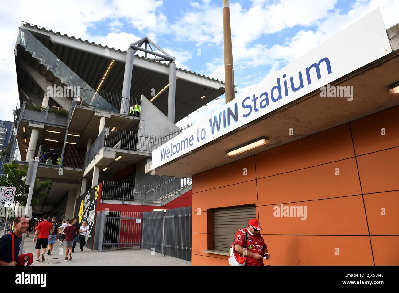 A general view of WIN Stadium ahead of the Round 2 NRL match between ...