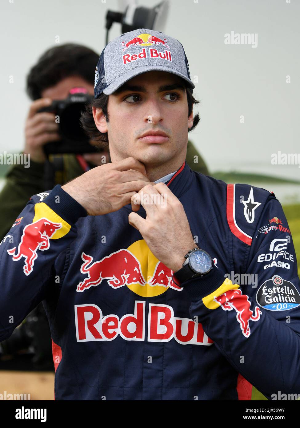 Scuderia Toro Rosso driver Carlos Sainz of Spain poses for photographs ...