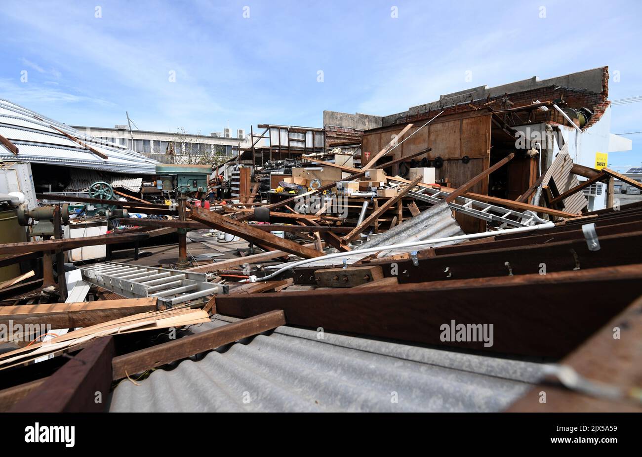 A ruined factory is seen in Proserpine, Thursday, March 30, 2017 ...