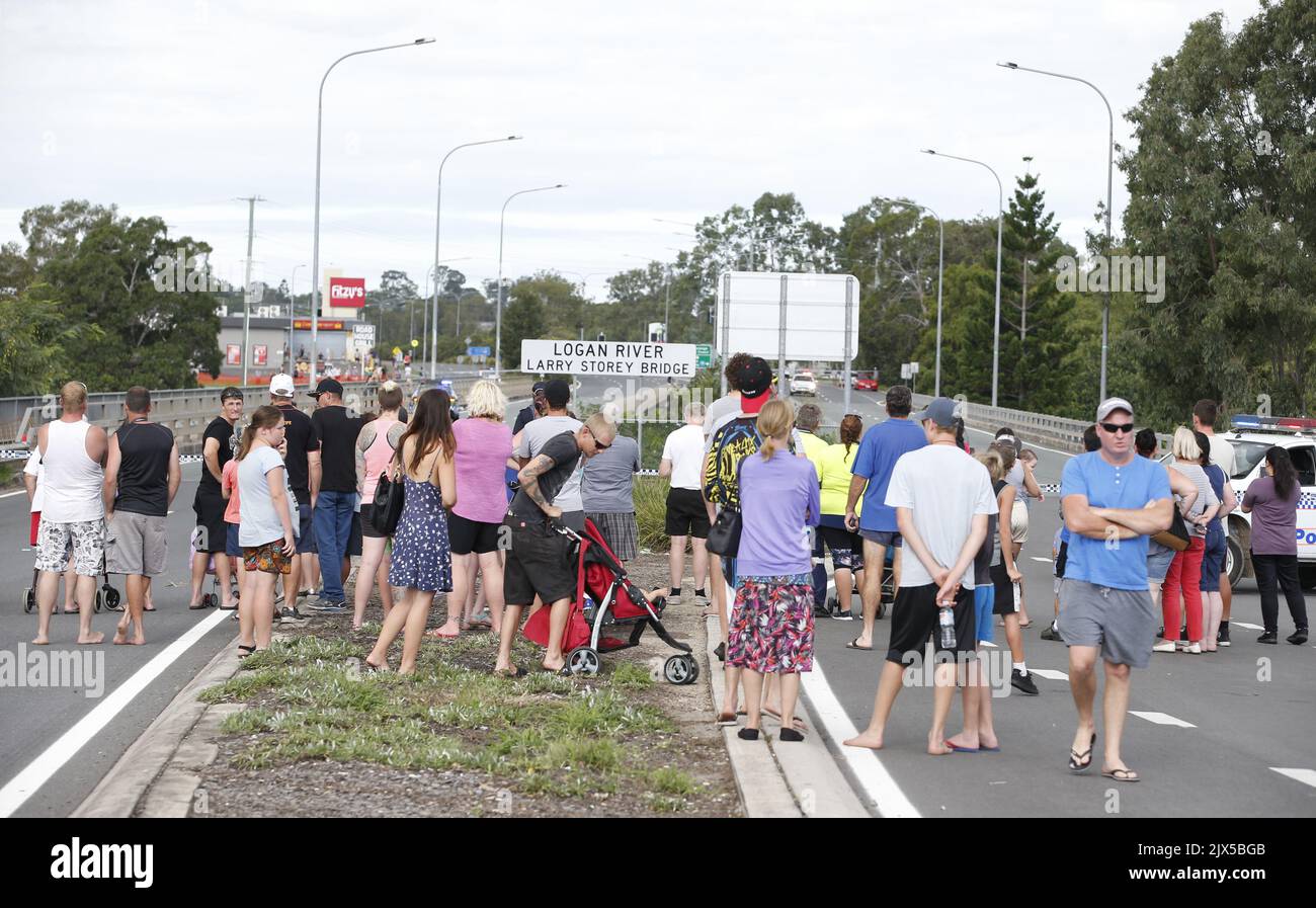 People turned in large numbers to watch the Larry Storey Bridge which ...