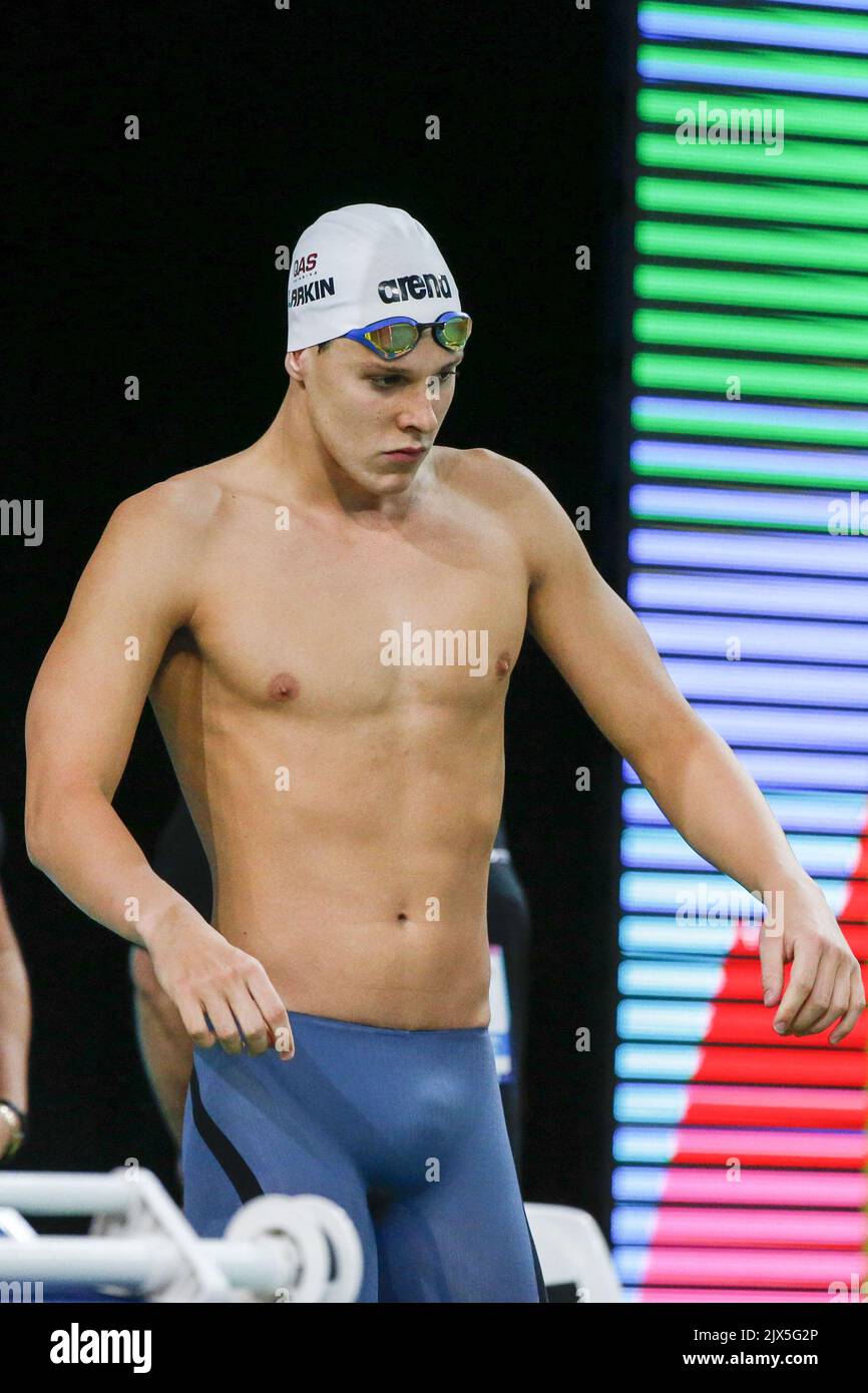 Mitch Larkin winner of the 200m backstroke final on day 1 of the ...