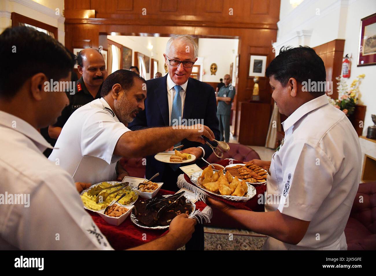 Australia's Prime Minister Malcolm Turnbull visits the National Defence ...