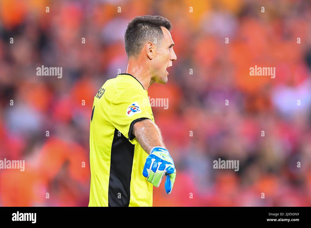 Michael Theo of the Roar gives instructions during the group E AFC ...