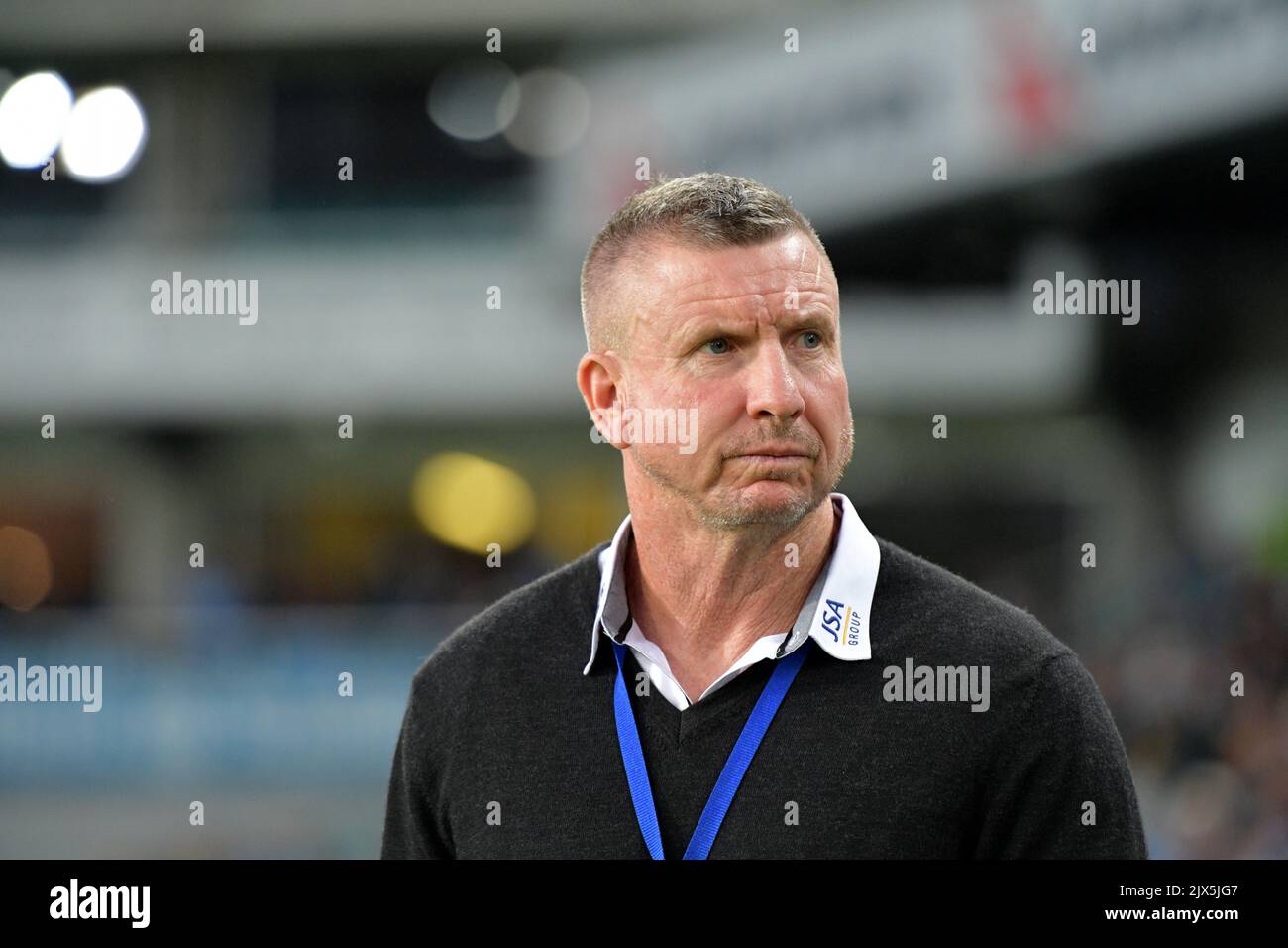 Newcastle Jets Coach Mark Jones during the Round 27 A-League match ...