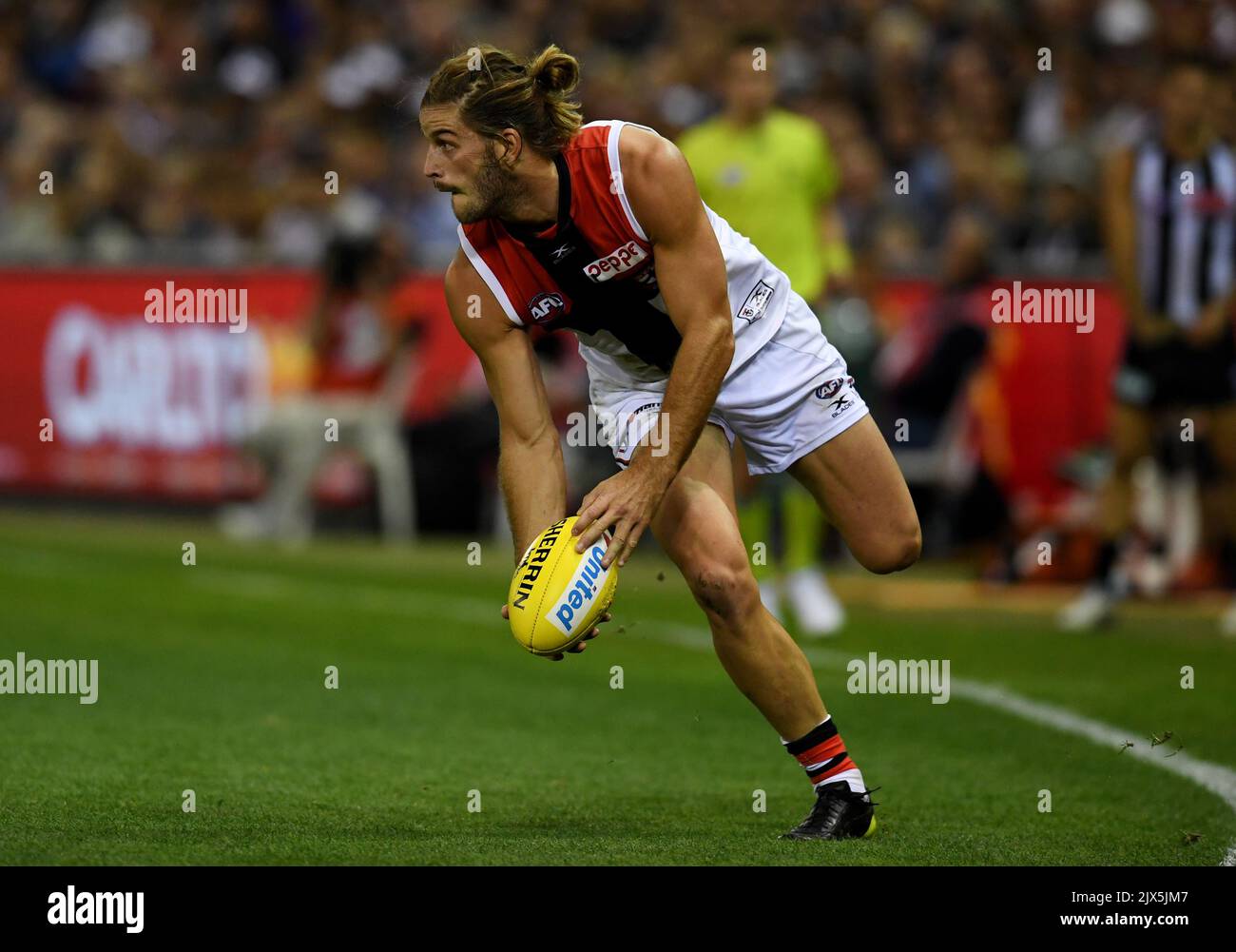 Josh Bruce of the Saints during the Collingwood and St Kilda round 4 ...