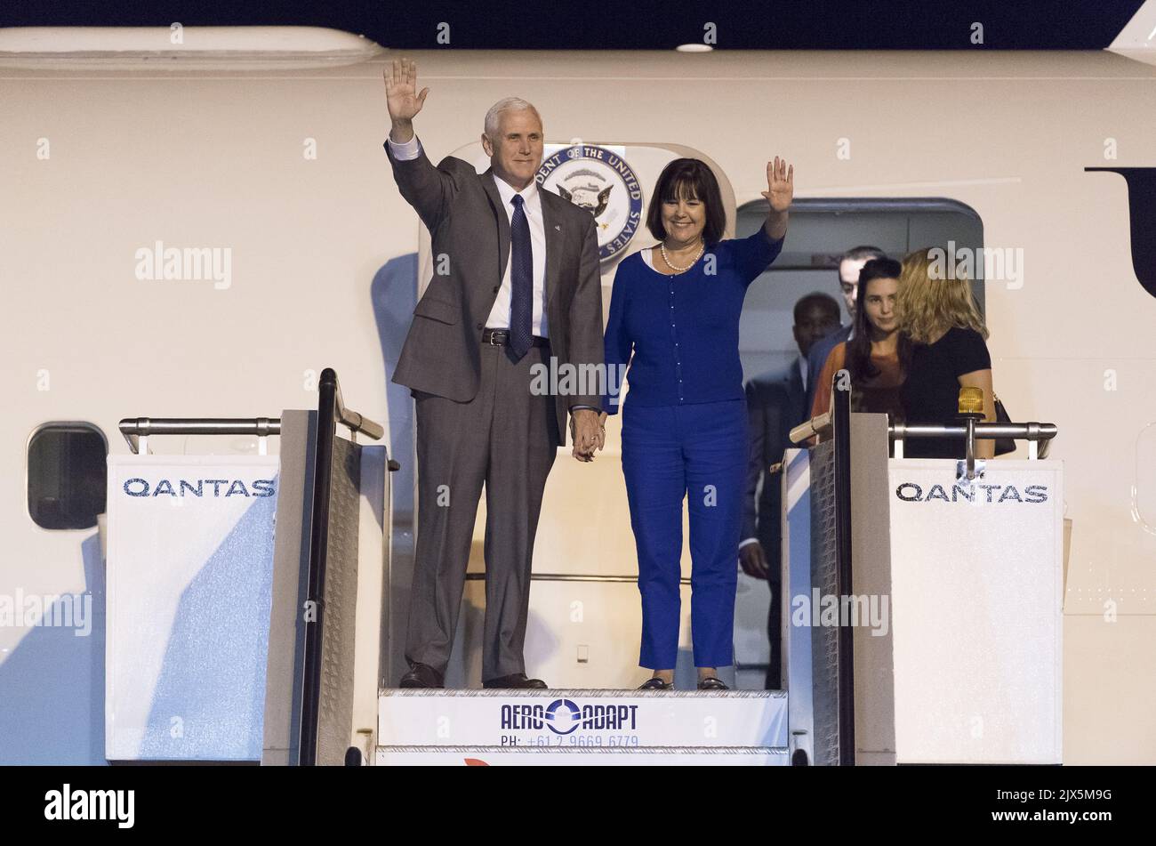 Vice President of the United States Mike Pence and his family, wife ...
