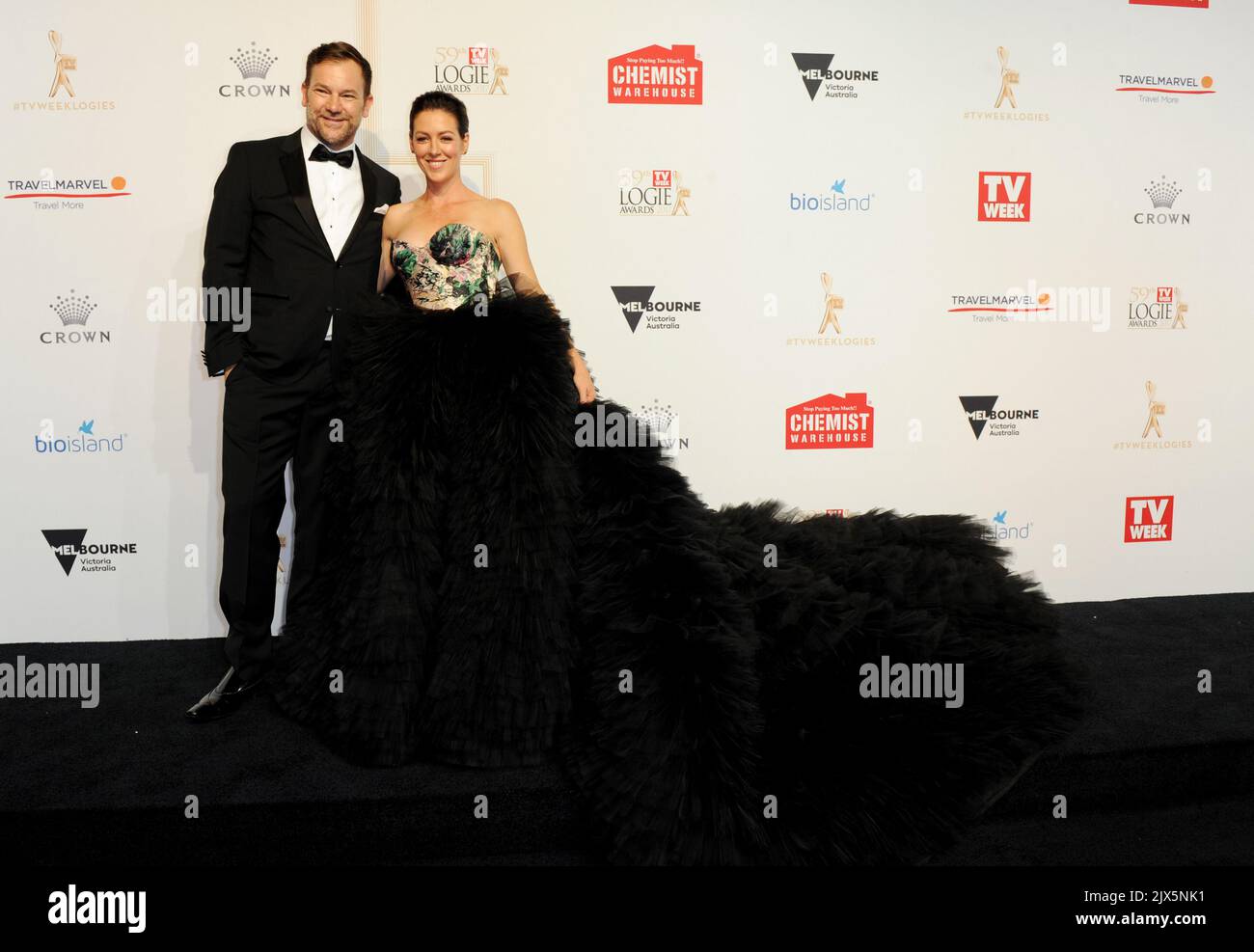 Lehmo and Gorgi Coghlan arrive at the 2017 Logie Awards at the Crown ...