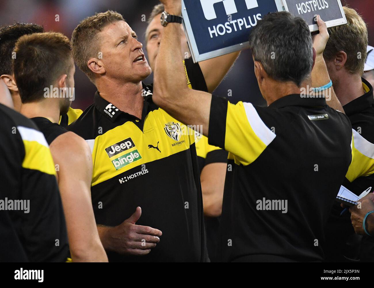 Coach of the Tigers Damien Hardwick is seen during the Round 5 AFL ...