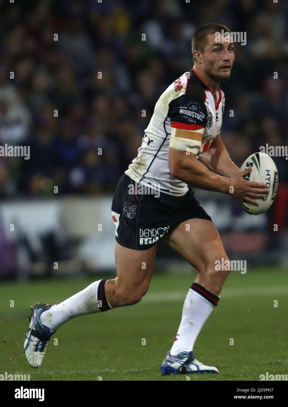 Kieran Foran of the Warriors is seen in action during the Round 8 NRL ...